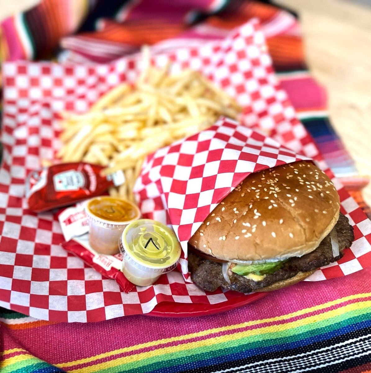 Cheeseburger with Fries | Taco Chango